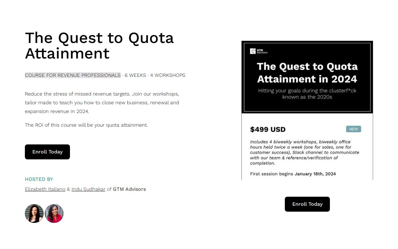 Quest to Quota Attainment | Course for Revenue Professionals